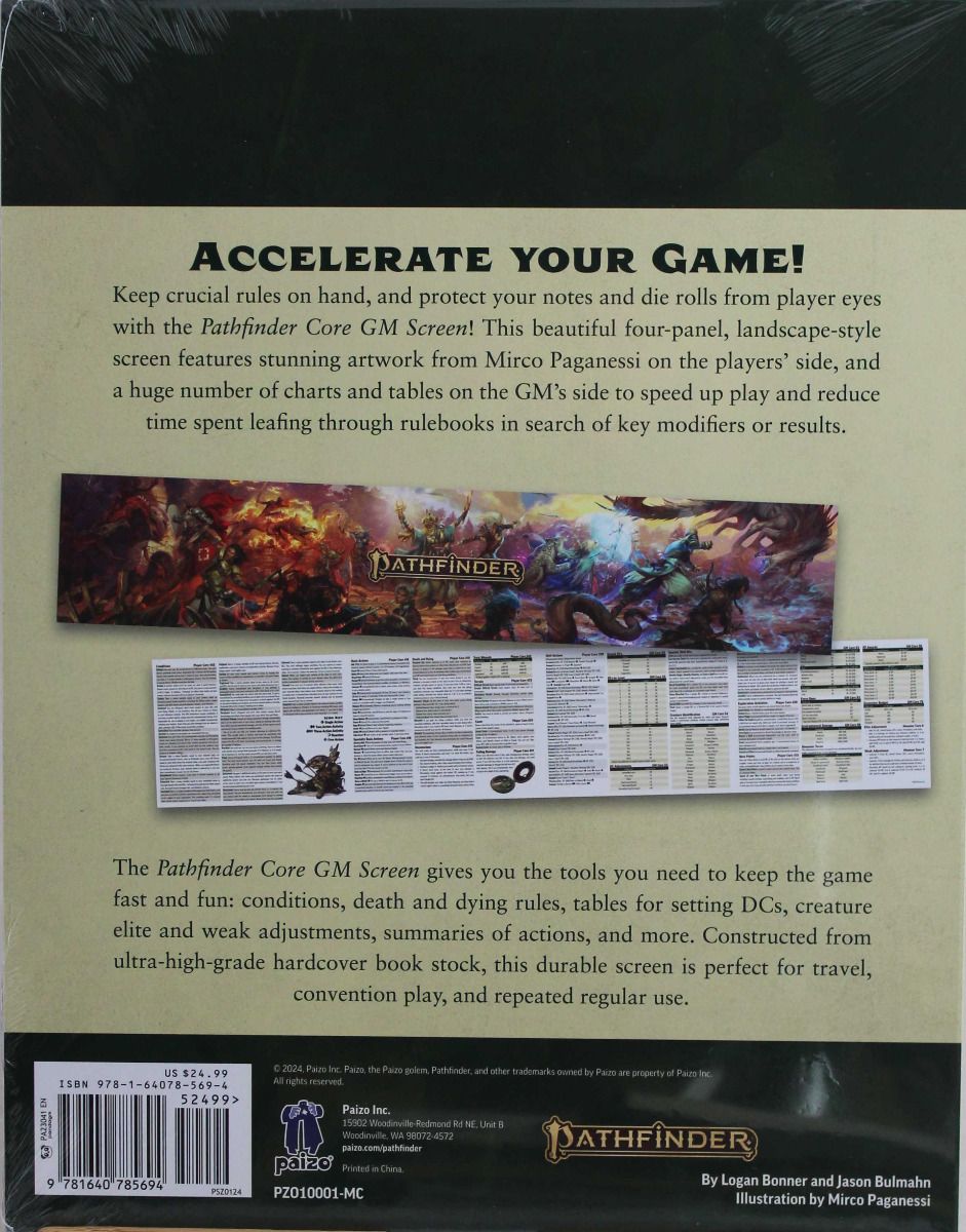 Core GM Screen till Pathfinder | Mad Wizard Games